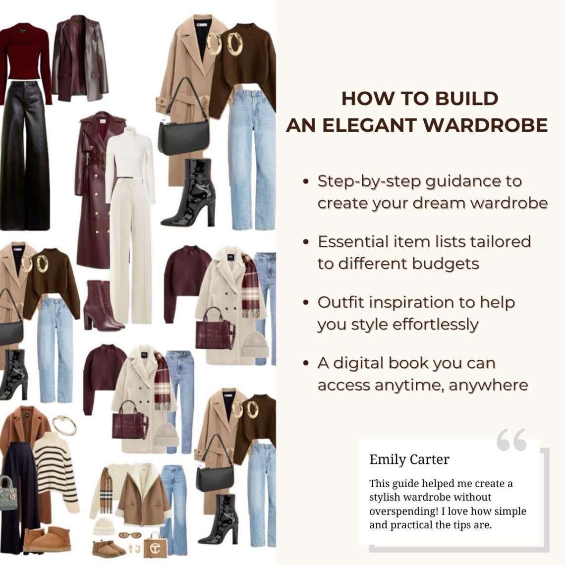 Capsule Wardrobe Guide PDF – Fashion Planner, Outfit Ideas, Mix & Match ...