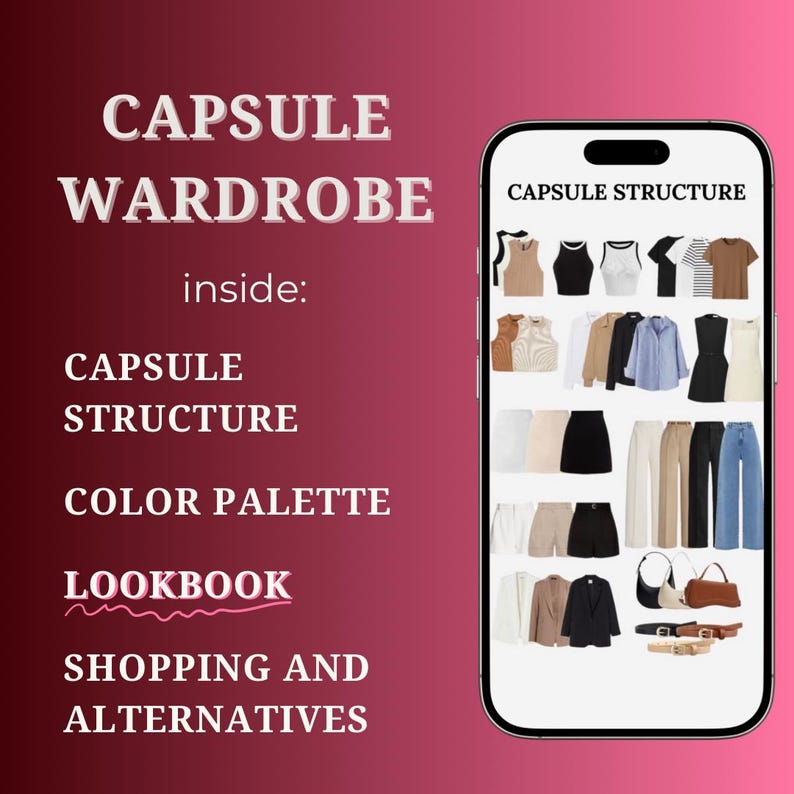 Capsule Wardrobe Guide PDF – Fashion Planner, Outfit Ideas, Mix & Match Looks, Travel Capsule - Etsy