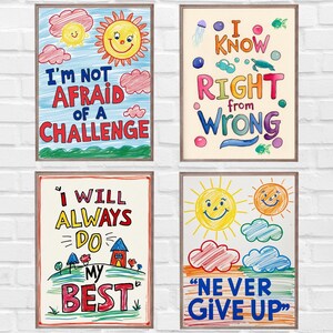 Daily Positive Affirmation Printable Wall Art | Elementary Classroom ...