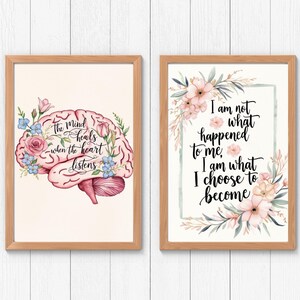 Motivational Floral Art Set of 6 Prints | Printable Watercolor ...