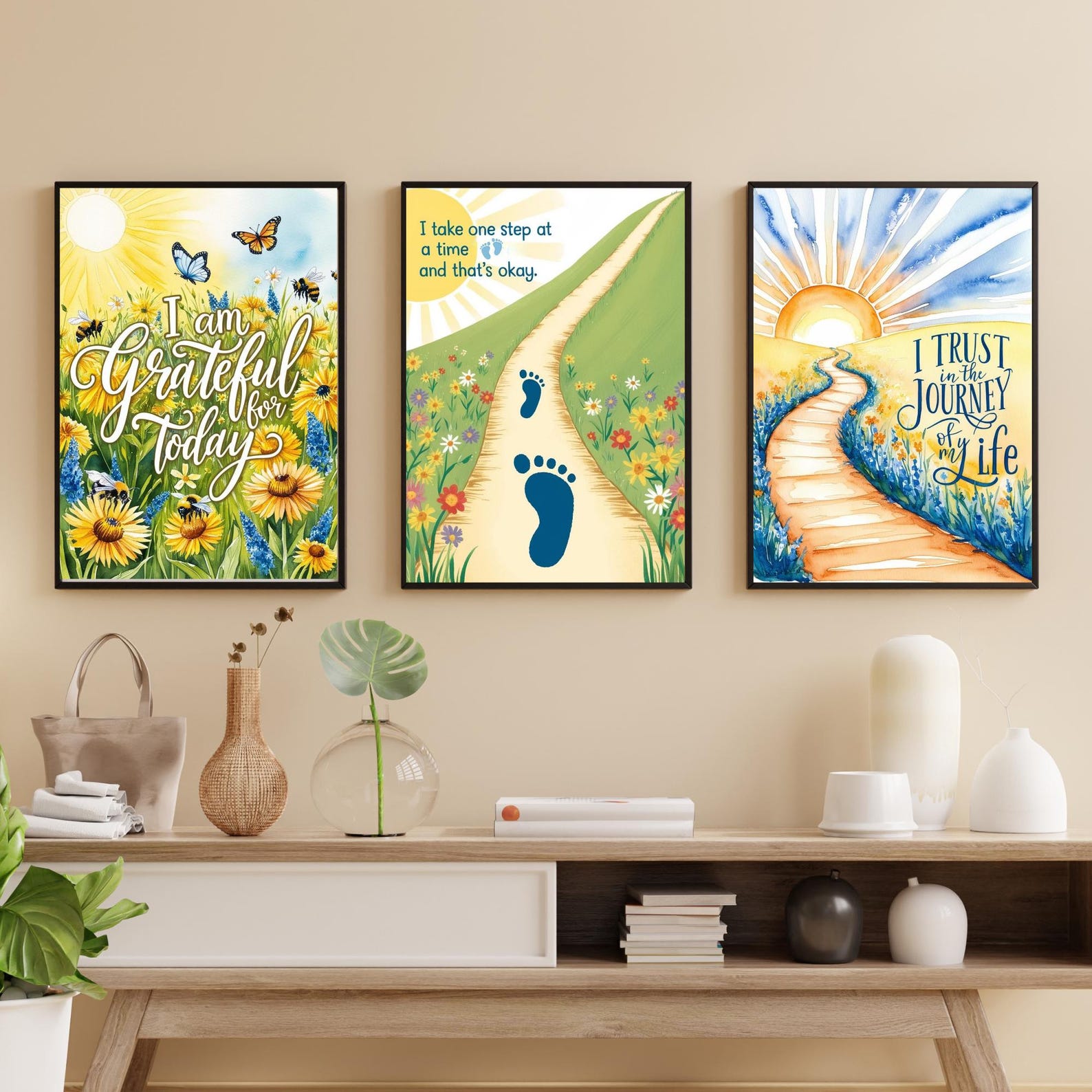 Daily Affirmations for Children 3 Piece Printable Wall Art | Kids ...