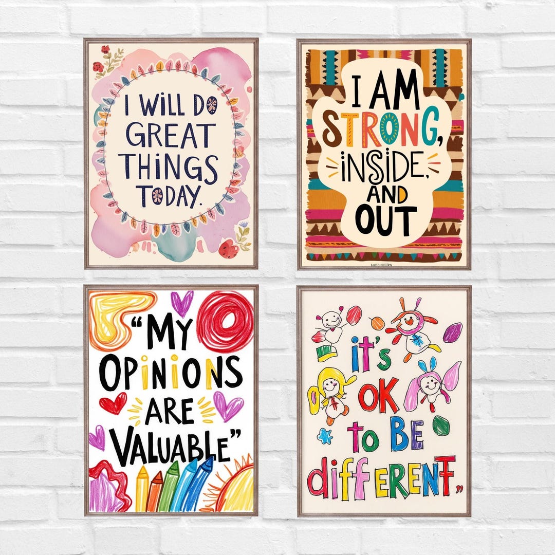 Daily Positive Affirmation Printable Wall Art | Elementary Classroom ...