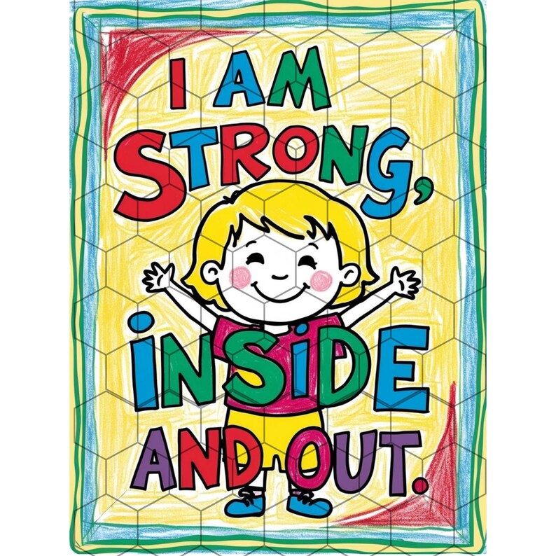 Kids Growth Mindset Playroom 4 Piece Wall Art | Daily Affirmation Decor ...