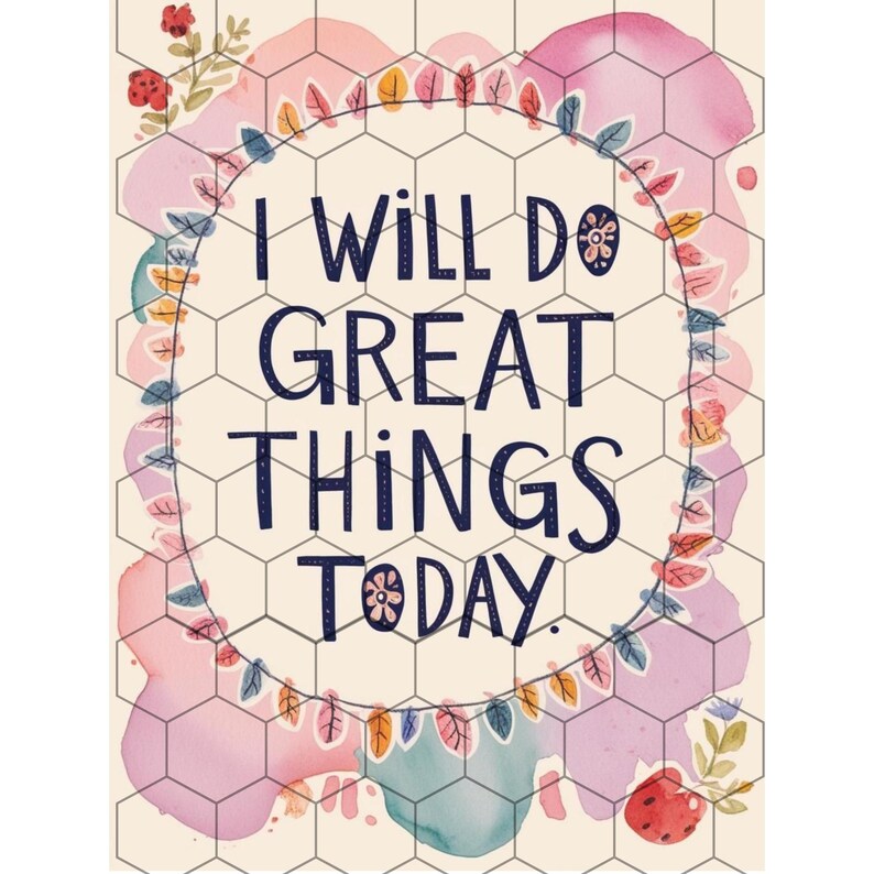 Daily Positive Affirmation Printable Wall Art | Elementary Classroom ...
