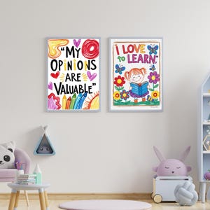 Kids Affirmation Playroom Wall Art Set of 2 Digital Download | Daily ...