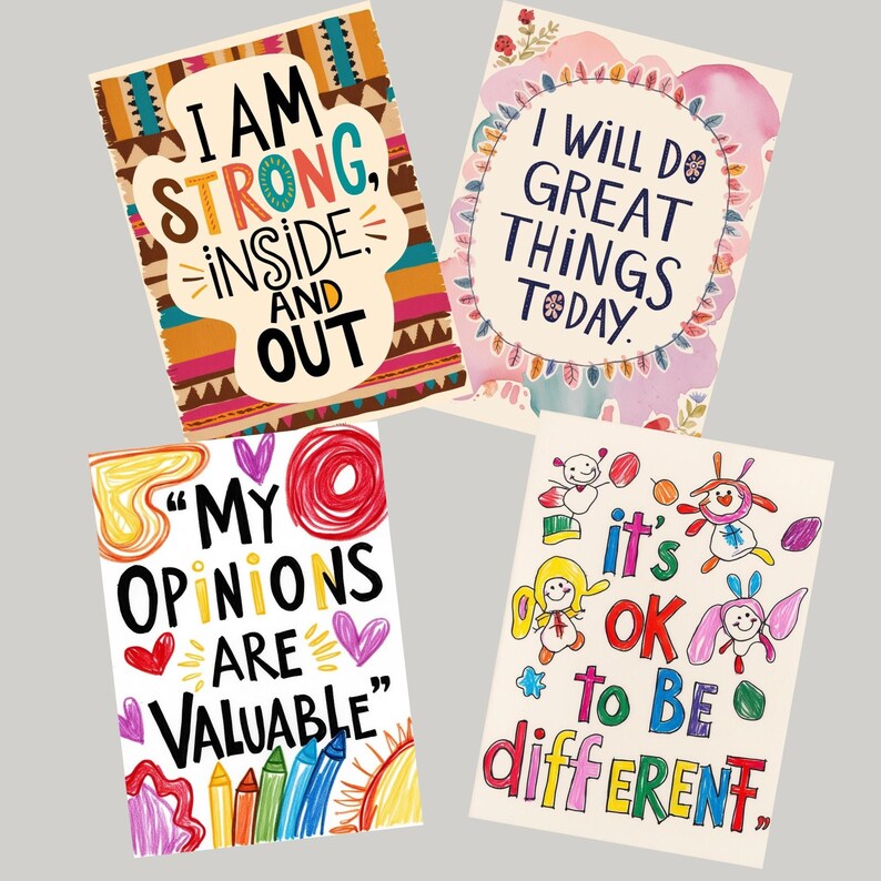 Daily Positive Affirmation Printable Wall Art | Elementary Classroom ...