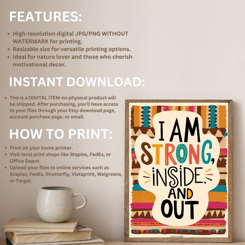 Daily Positive Affirmation Printable Wall Art | Elementary Classroom ...
