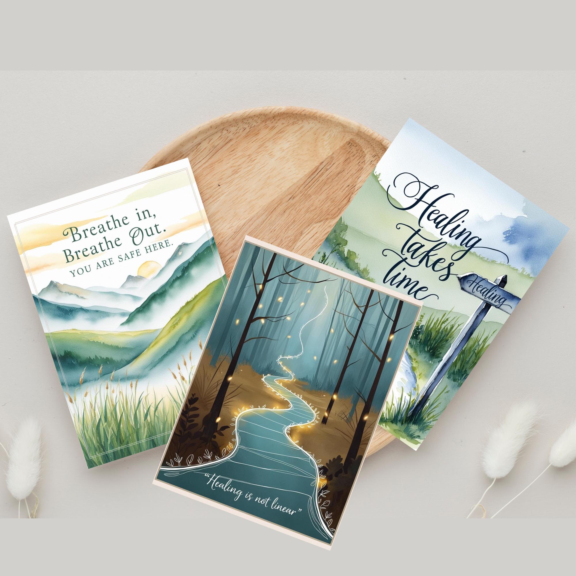 Calming Therapy Office Decor Set of 3 Wall Art | Mindfulness Print ...