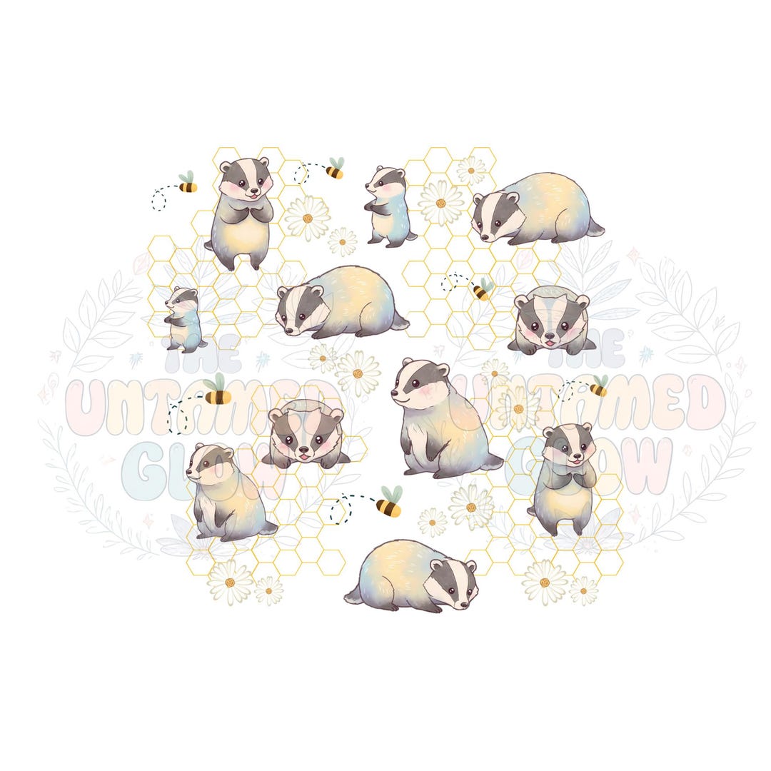 Badger Pattern PNG, Honeybee Clipart, Bees and Honeycomb Pattern, PNG ...
