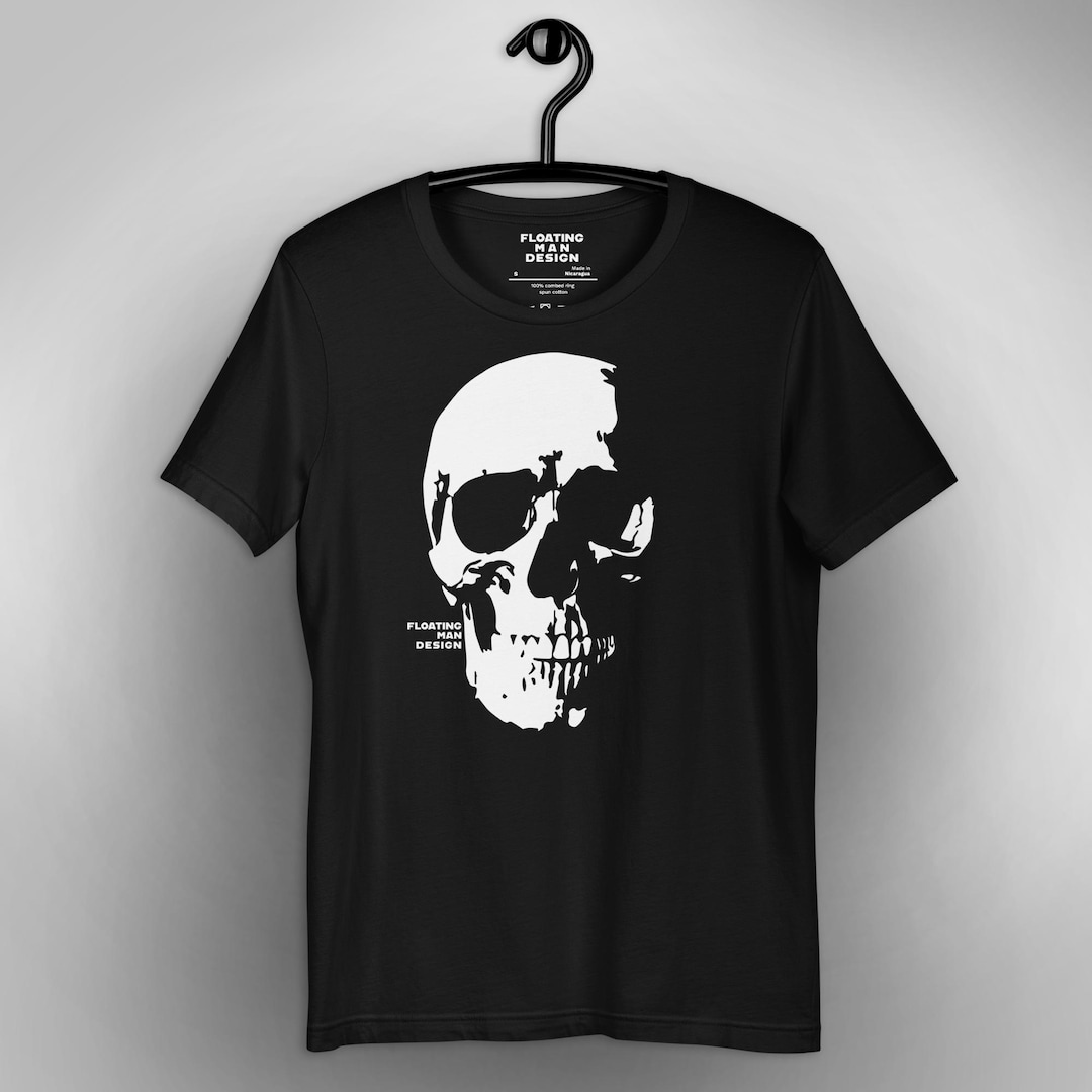 Screaming Skull Graphic Shirt, Hand Drawn Tee, Horror Skull Streetwear ...