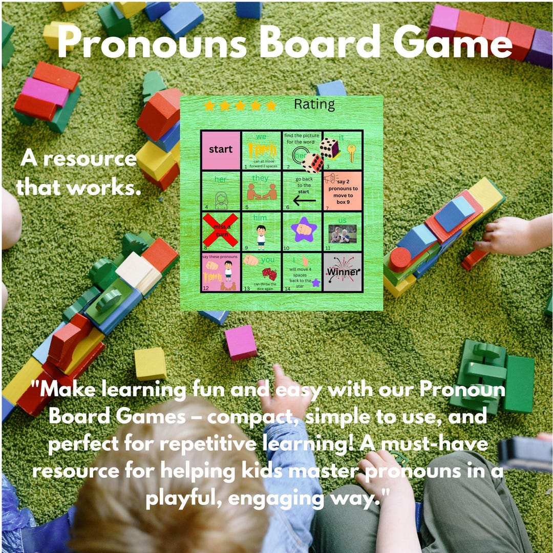 Printable Pronouns Game for SEN Children – ESL & Speech Therapy Resource - Etsy Australia