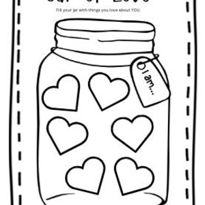 Jar of Love Writing Activity, Self Love, Valentine's Day Printable ...