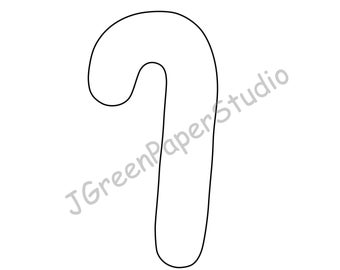 Candy Cane Coloring Page - Etsy