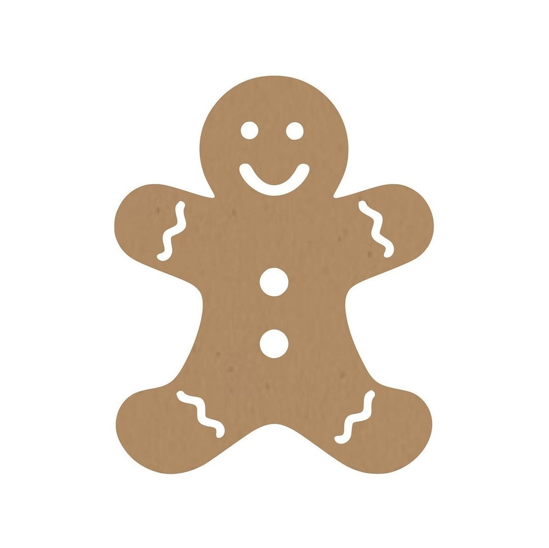 20 Pack Paper Gingerbread Man Shapes, Gingerbread Man Cutouts, Die Cut ...