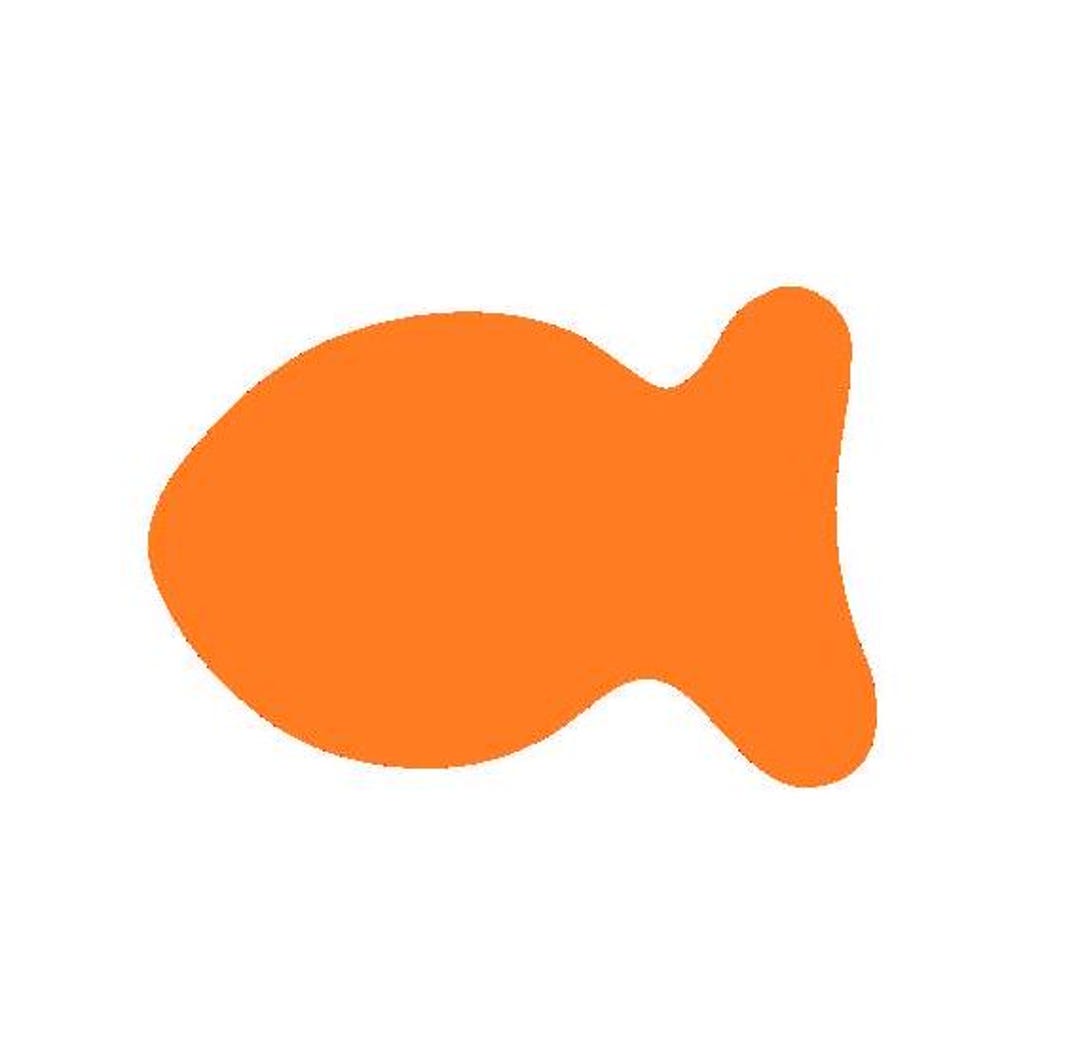 20 Pack - Paper Goldfish Shapes Cutouts Fish Cracker Die Cuts ...