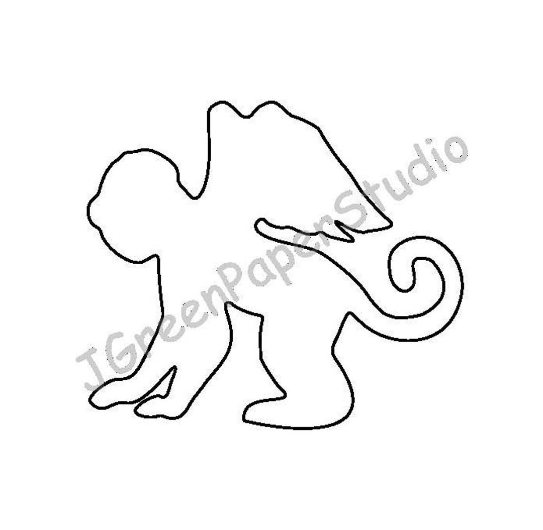 Flying Monkey Outline Stencil: Wizard of Oz DIY Crafts (PDF, SVG ...