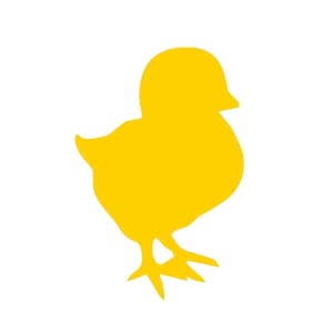 20 Pack Paper Chick Shapes, Chick Cutout, Die Cut Easter Chick, Paper ...