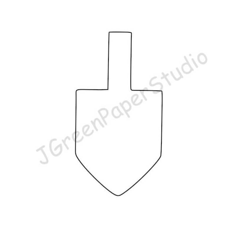 Dreidel Line Art Template: Hanukkah Coloring Page (PDF, SVG Digital ...