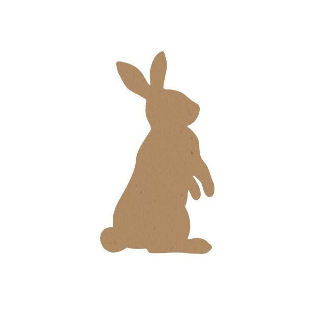 20 Pack - Paper Standing Rabbit Shape Easter Bunny Cutout Die Cut ...