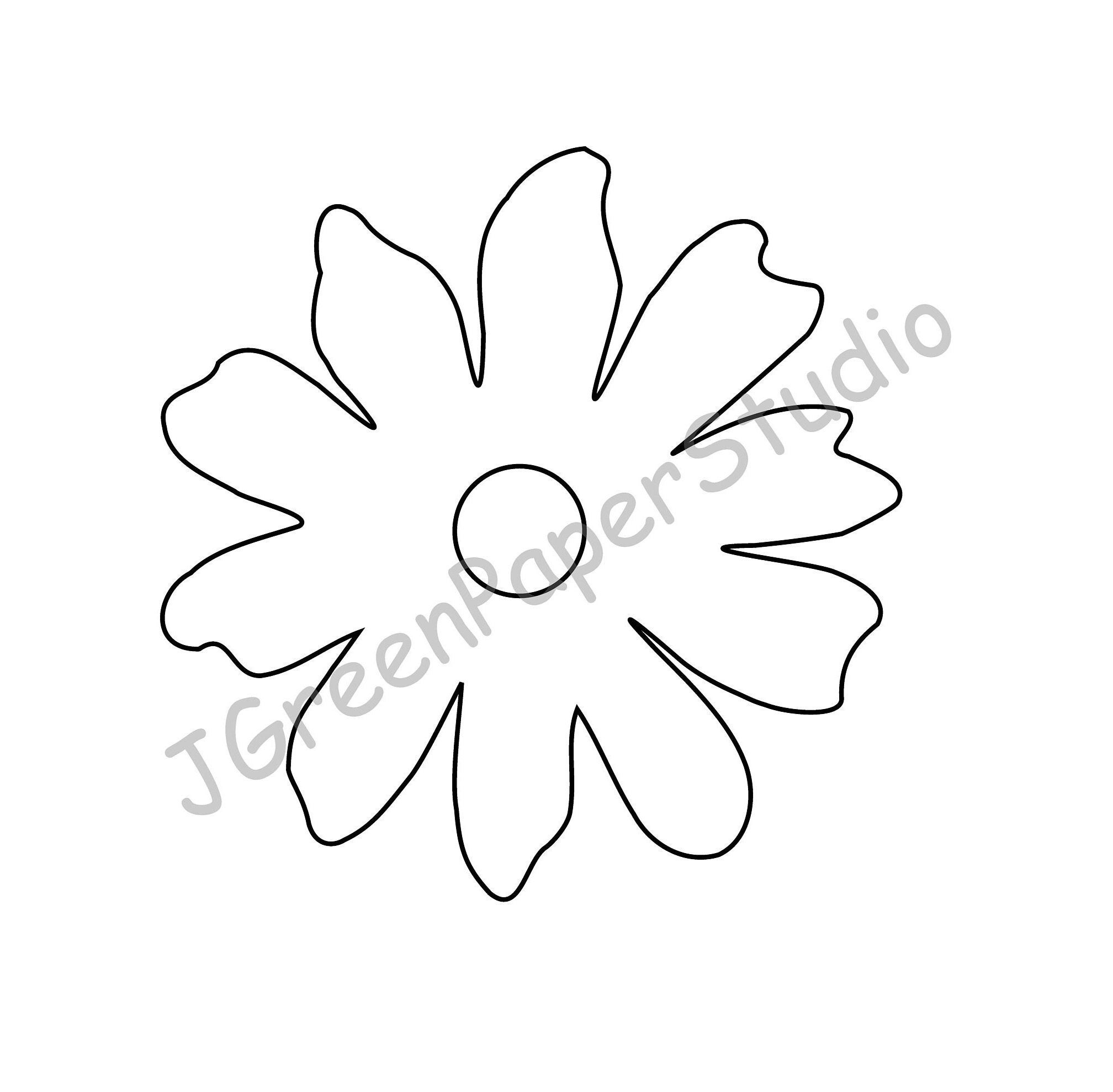 Printable Daisy Template: Spring Flower Cutout (PDF, SVG Digital ...