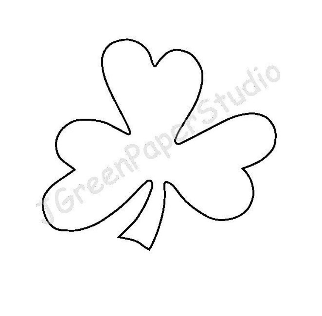 Printable Shamrock Template: St. Patrick's Day Kids Craft (PDF Digital ...