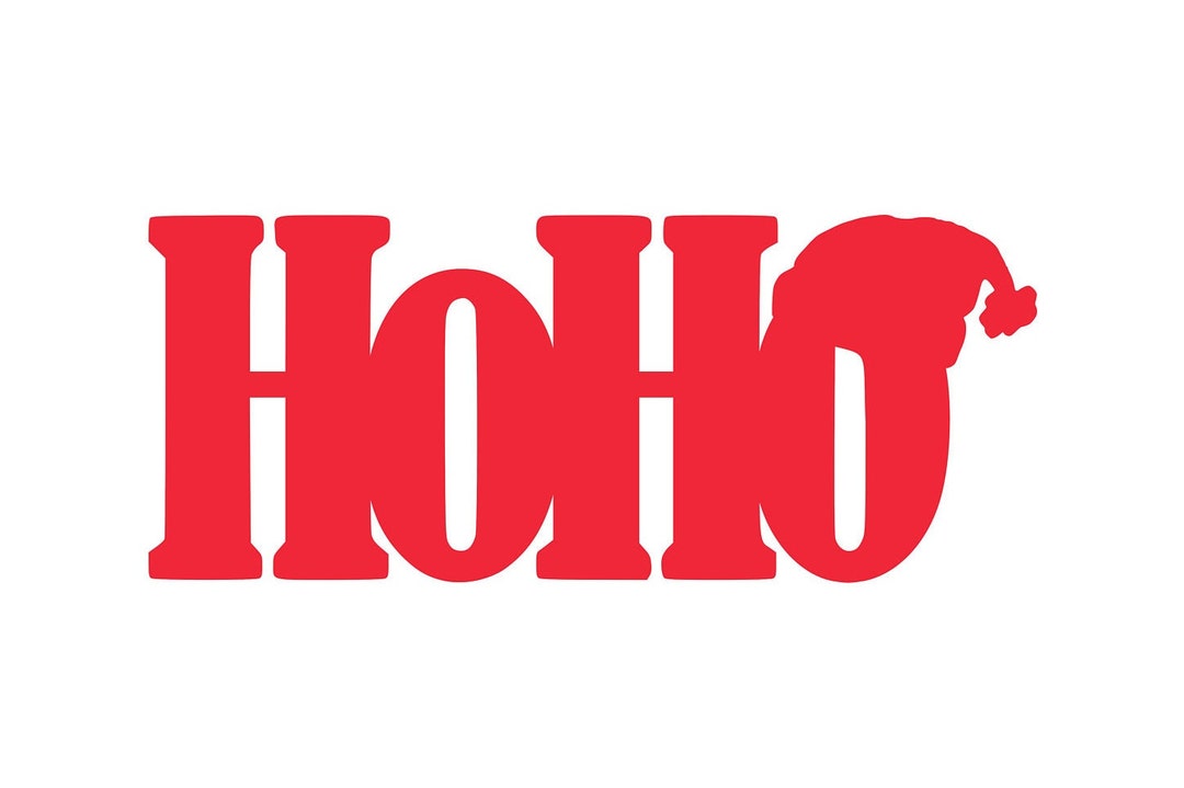 20 Pack Paper Hoho Shapes Cutout Die Cut Ho Ho With Santa Hat Christmas ...