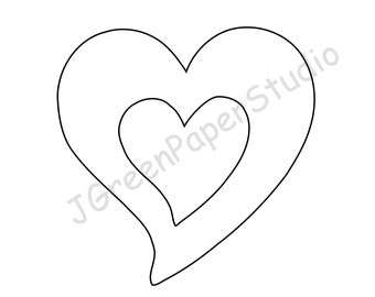 7 Inch Heart Stencil - Etsy