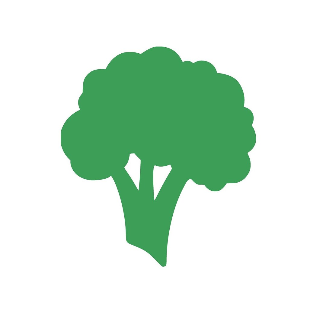 20 Pack - Paper Broccoli Shape Die Cut Cutout Garden Cruciferous Green ...