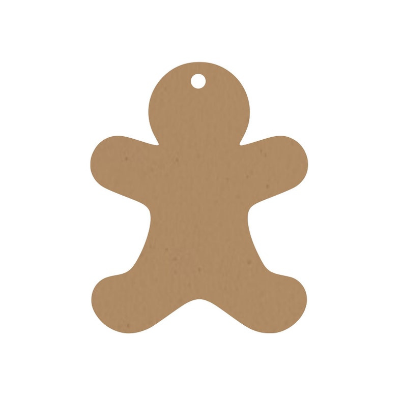 20 Pack Paper Gingerbread Man Tag Shapes Gingerbread Tag - Etsy