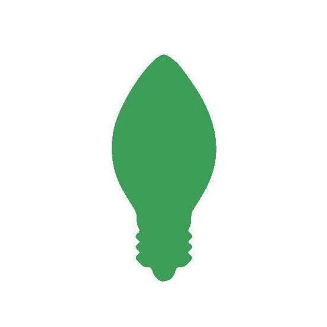 20 Pack - Paper Christmas Light Bulb Shape Cutout Die Cut Scrapbooking ...