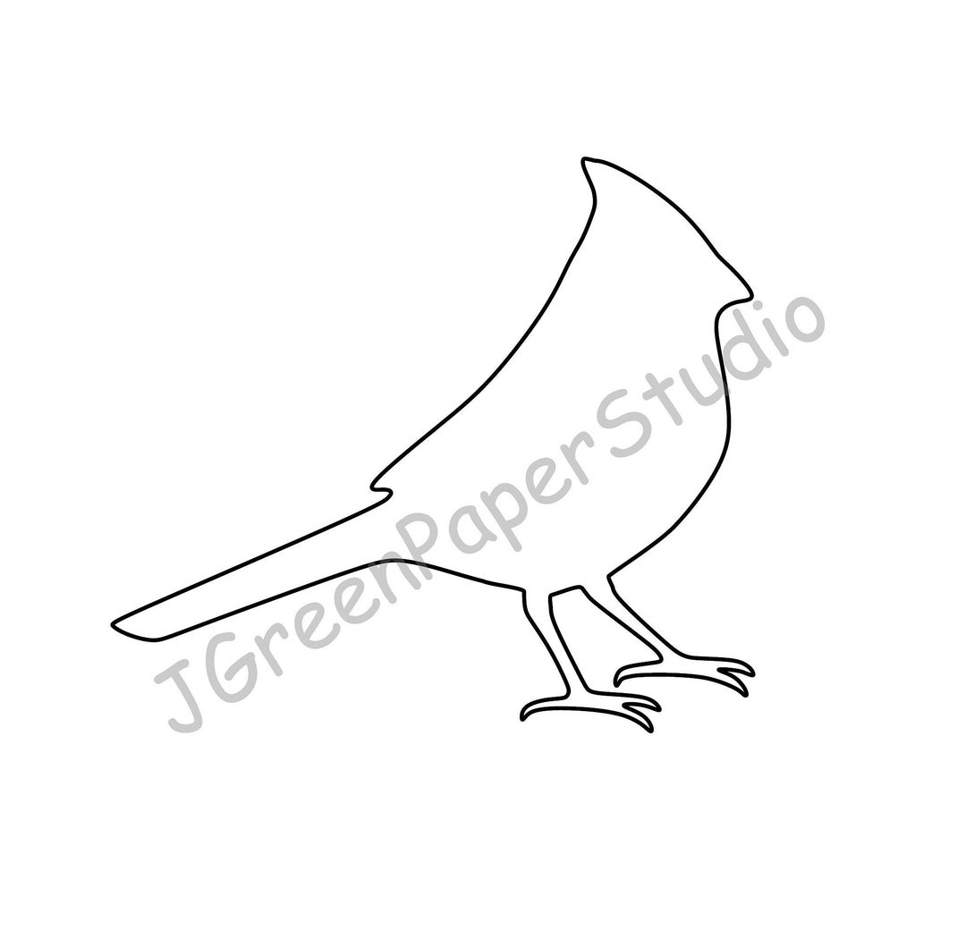 Printable Cardinal Template-pdf Digital Download Christmas Winter Kids ...