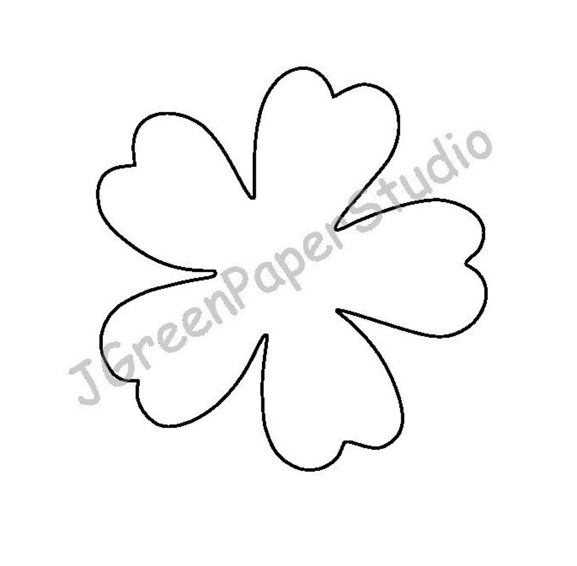 Printable Flower Template PDF Digital Download Spring Summer Flower ...