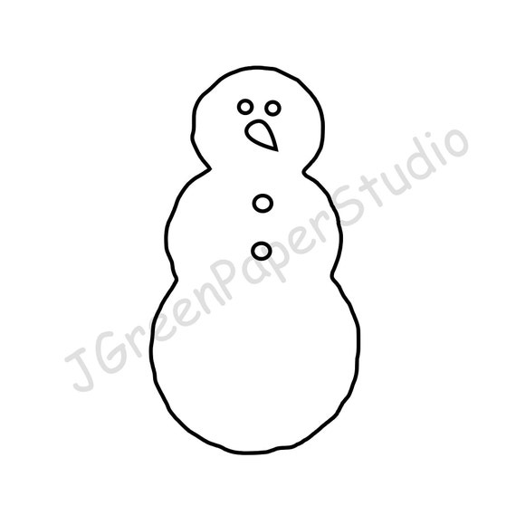 Snowman Outline Template