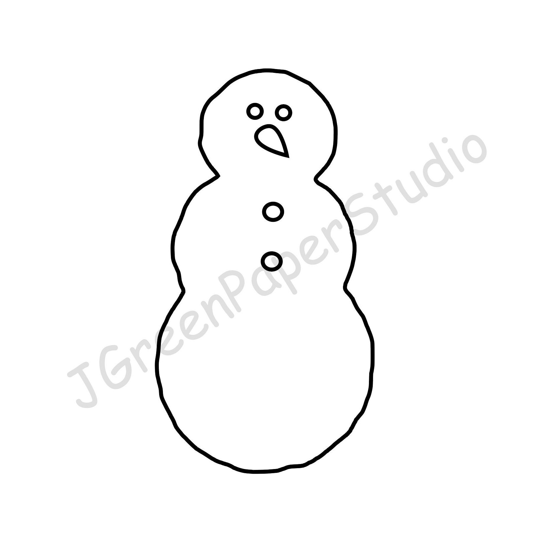 Christmas Snowman Template