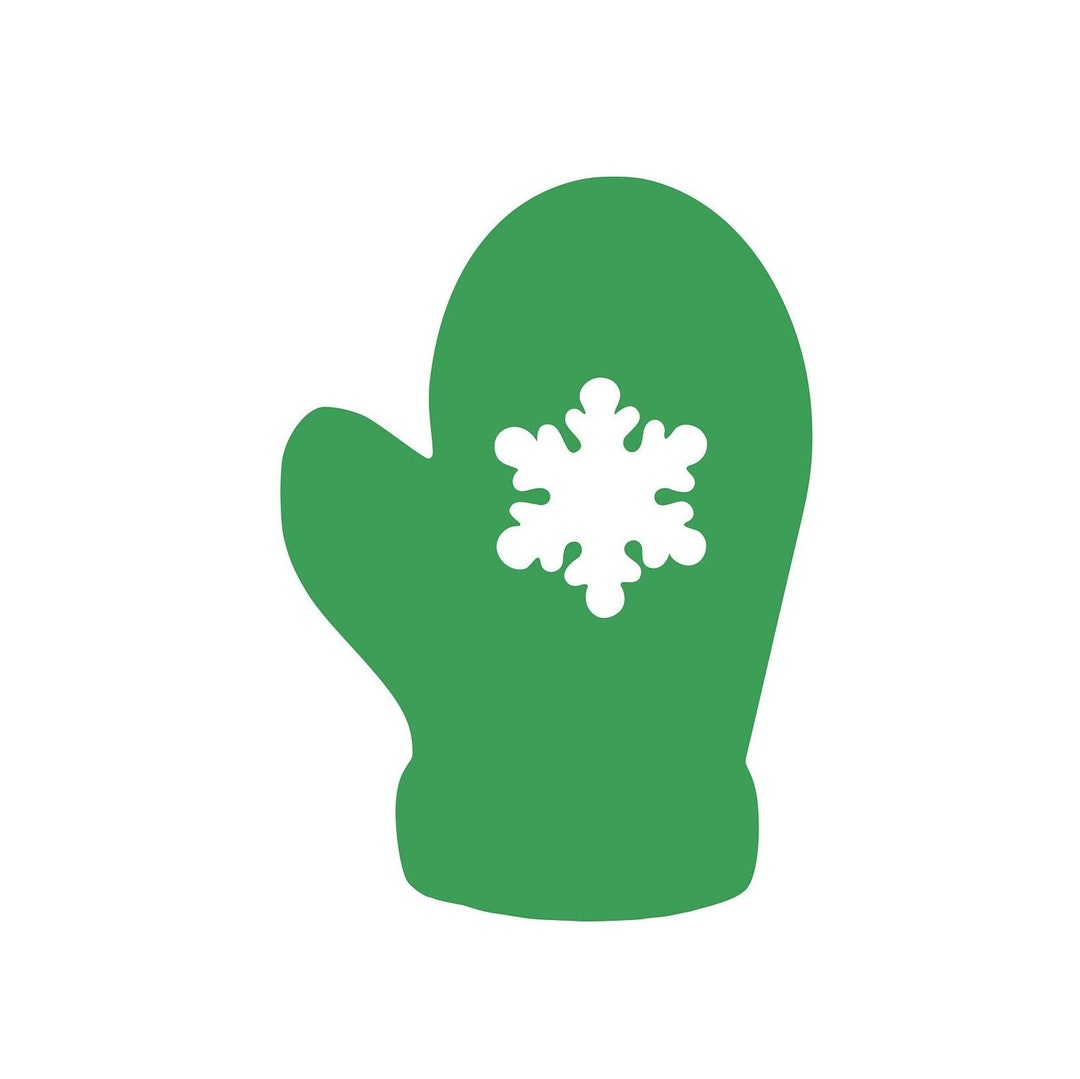 20 Pack - Paper Mitten With Snowflake Shapes Mitten Cutouts Die Cut ...