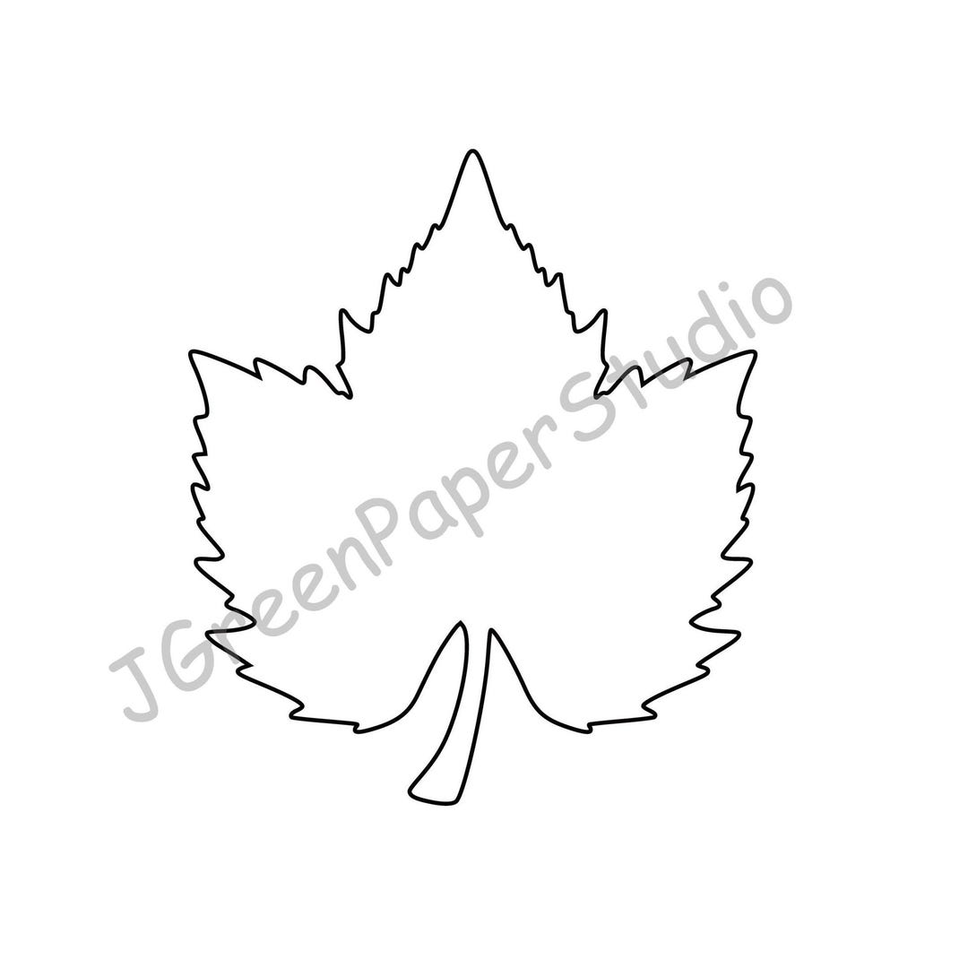 Grape Leaf Template: Coloring Page, Winery Fruit Scrapbooking Stencil ...