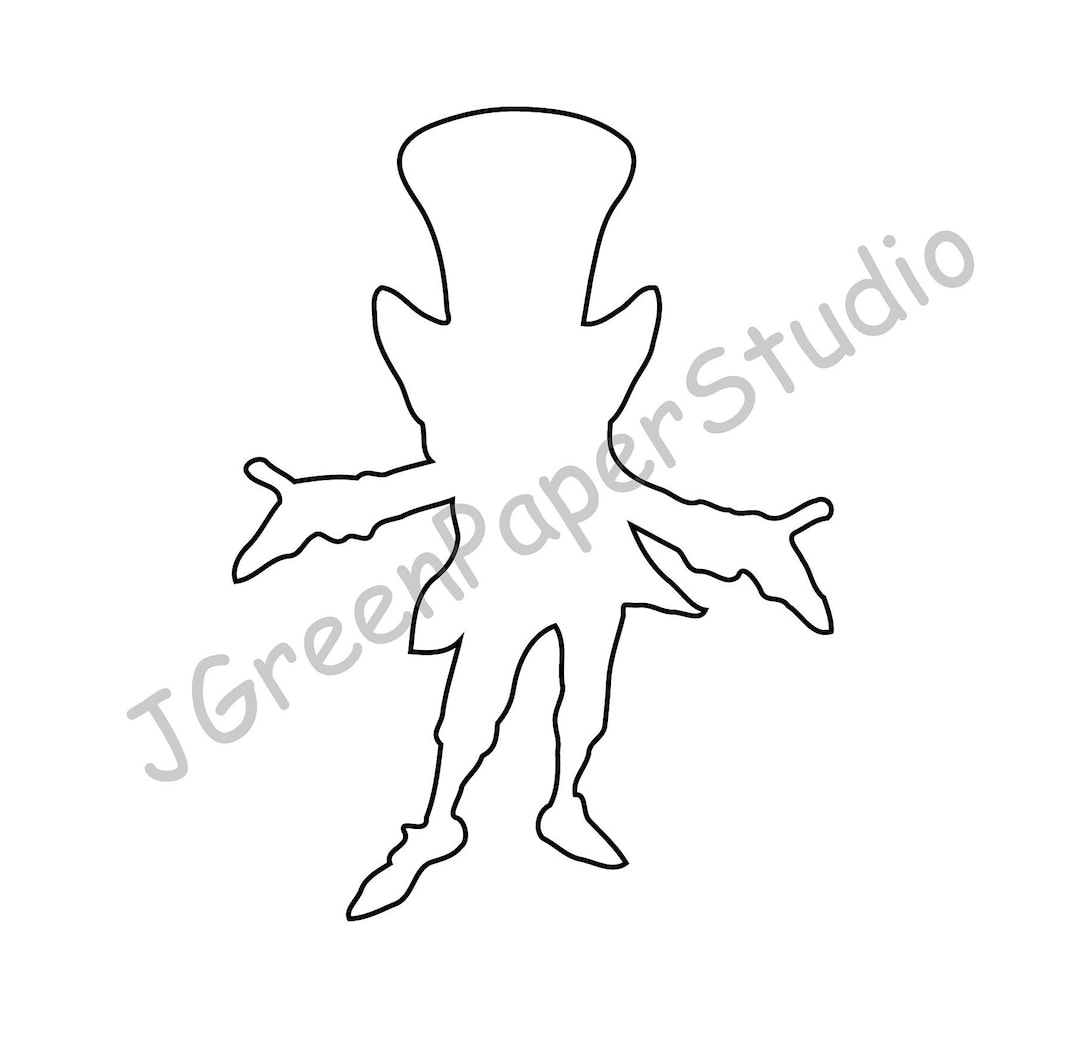 Printable Leprechaun Template: Kids Coloring Page Stencil (PDF Digital ...