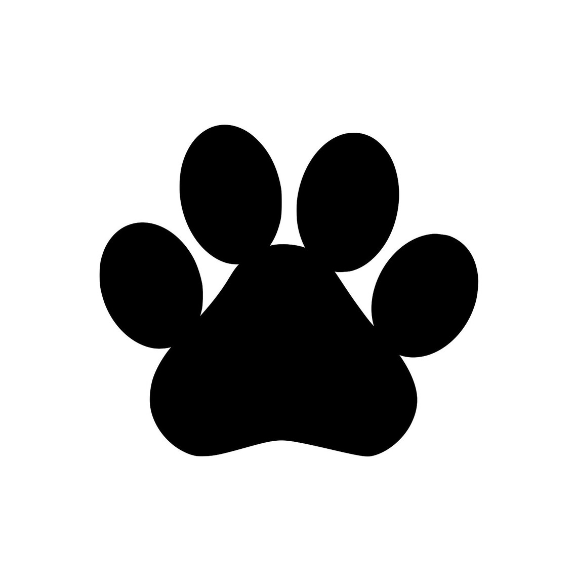 20 Pack Paper Dog Pawprint Cat Paw Cutouts Die Cut Nittany | Etsy