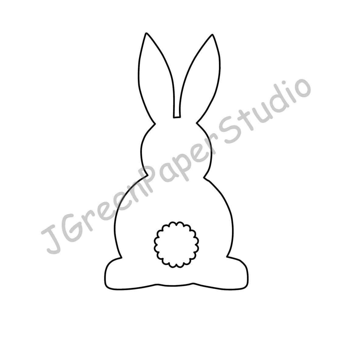 Printable Bunny Template: DIY Easter Craft Stencil (PDF Digital ...