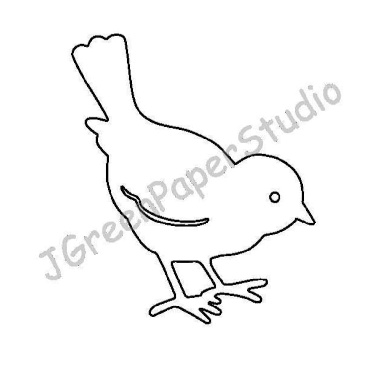 Plantilla de pájaro imprimible - PDF SVG Descarga digital Pájaro simple ...