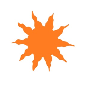 20 Pack - Paper Sun Shapes Sun Cutout Die Cut Sun Weather Summer ...