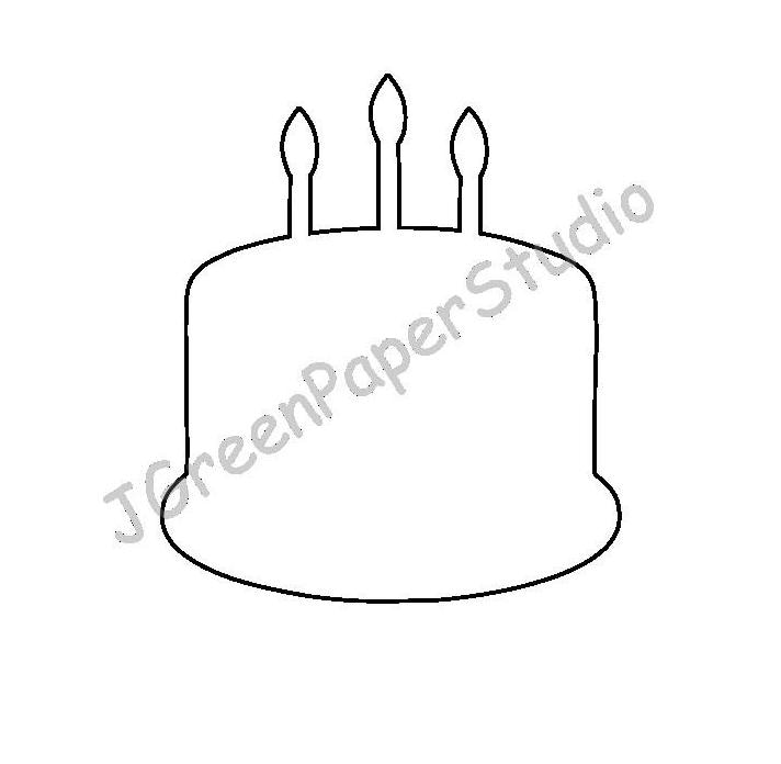 Printable Birthday Cake Template: DIY Crafts, Kids Party (PDF Download ...