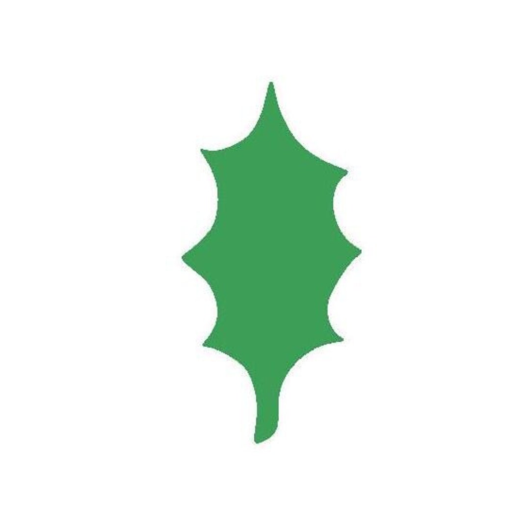 20 Pack - Paper Holly Leaf Shape Cutout Die Cut Holly Christmas Winter ...