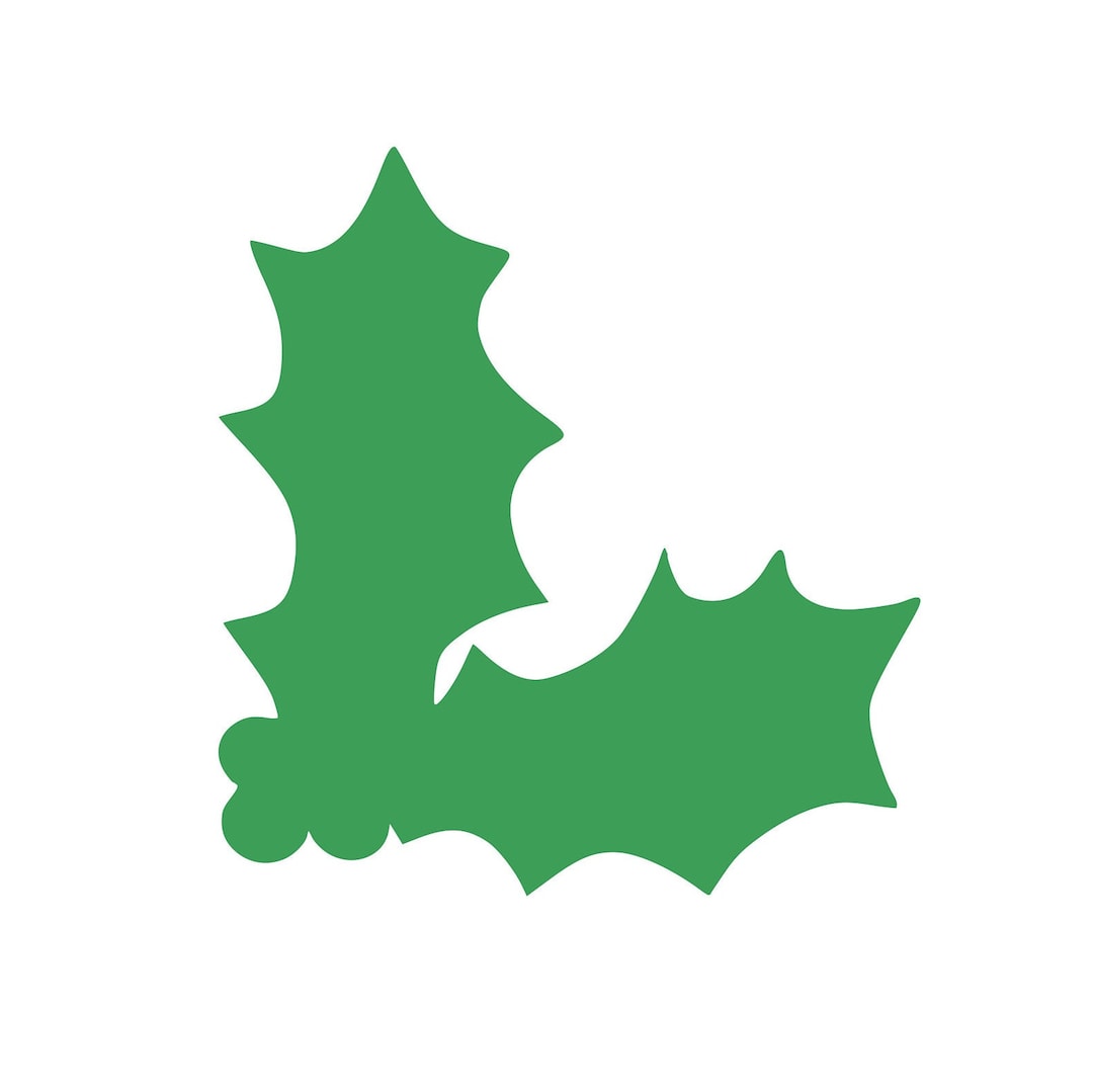 Paper Holly Cutouts: Christmas Scrapbooking Shapes (20 Pack) - Etsy