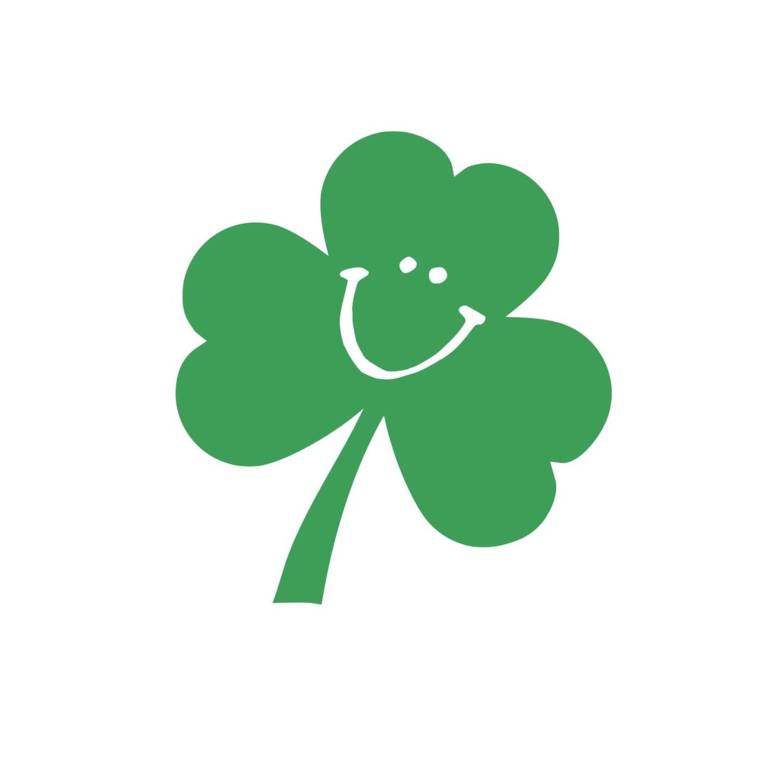 20 Pack Paper Smiling Shamrock Shapes Cutout Die Cut Shamrock Smile ...