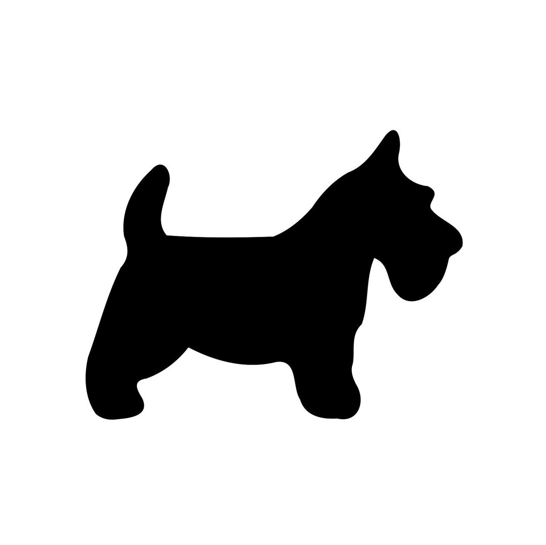 20 Pack - Paper Scottie Dog Shape Scottish Terrier Cutout Die Cut Dog ...
