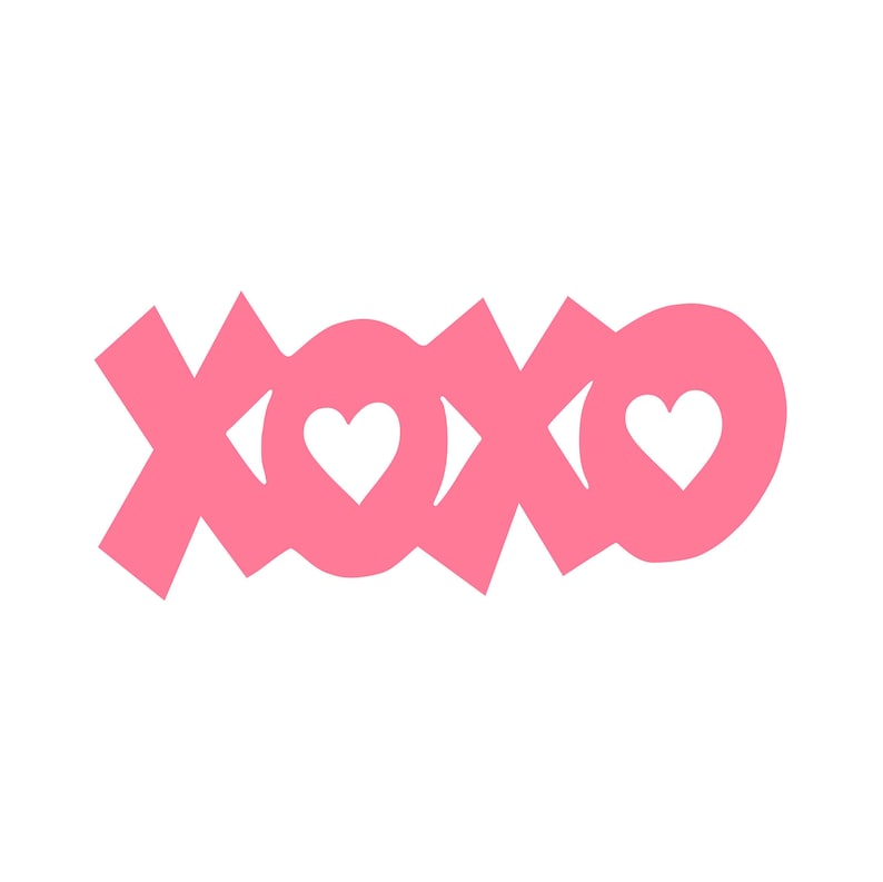 20 Paper XOXO Die Cuts: Valentine's Day Scrapbooking Shapes - Etsy