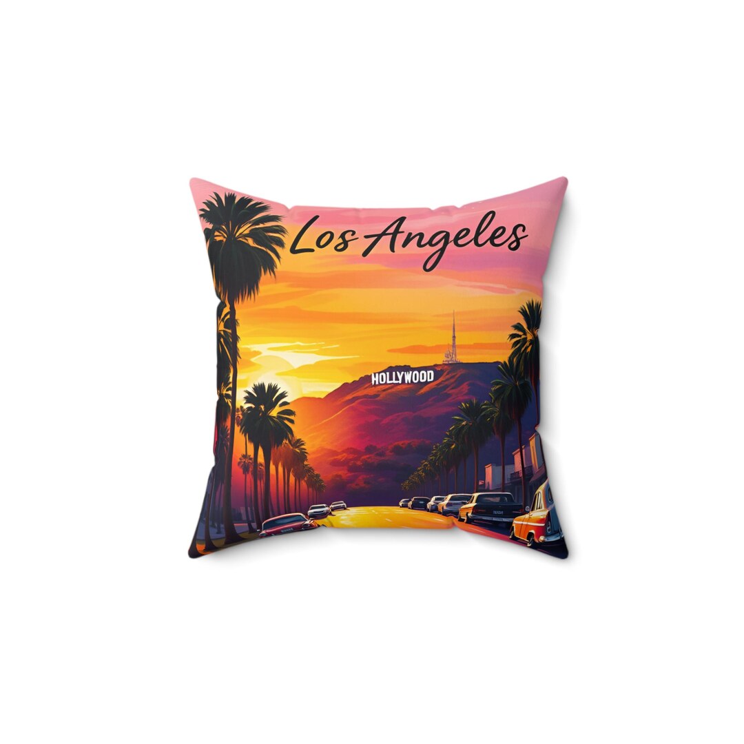 Los Angeles Dreamscape Aesthetic Painted Pillow - Etsy