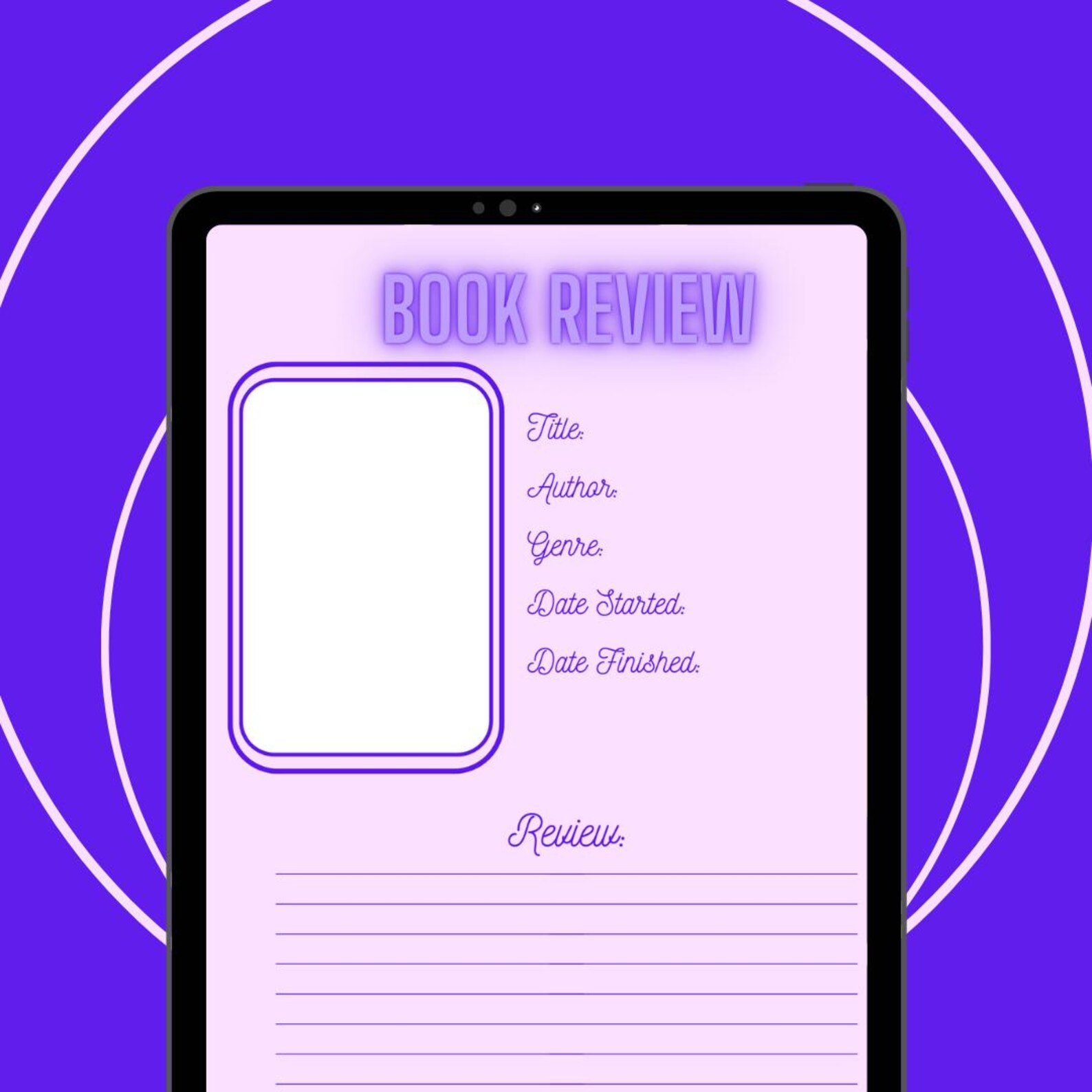 Book Review Template, Printable Book Review, Digital Book Review ...