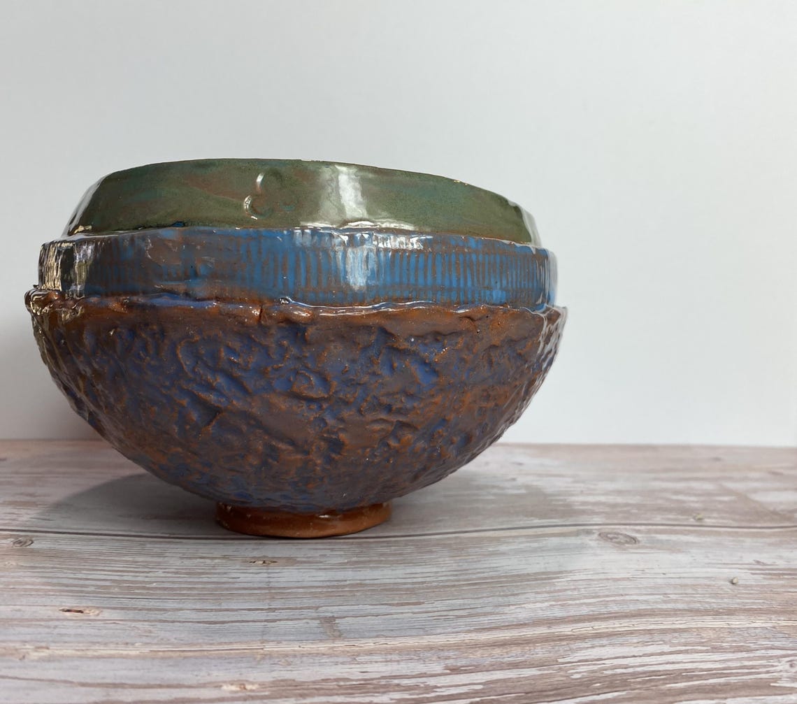 Textured Bowl - Beautiful Hand-built Pottery Bowl - Etsy